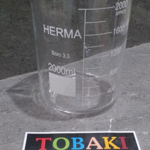 Jual Beaker Glass Gelas Beker HERMA RRC 2 ltr 2000 ml - Kota Surabaya ...