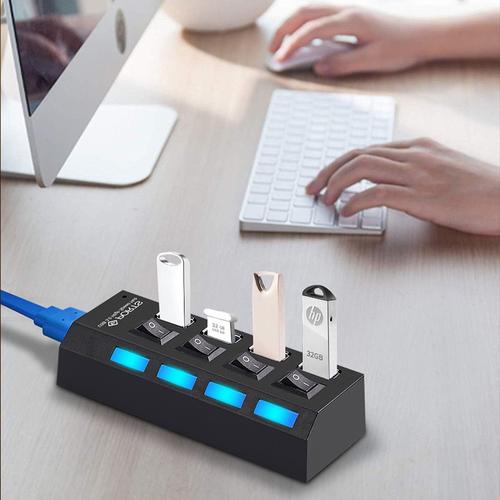 Jual Saklar USB Hub 4 Port USB 2.0 Switch On OFF Lampu Led - Jakarta ...