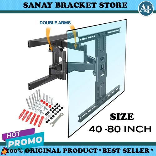 Jual North Bayou NB P6, Bracket tv swivel 75 65 55 50 43 inch - NB P4 ...