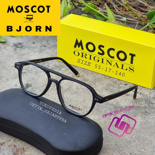Jual kacamata frame MOSCOT BJORN kualitas premium - hitam Doff, Frame ...