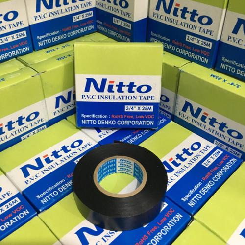 Jual Isolasi Listrik Hitam merk Nitto Asli PVC Tape Original PVC ...