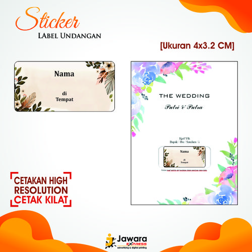 Jual CETAK STICKER LABEL UNDANGAN CUSTOM MURAH FREE DESIGN - Kota ...