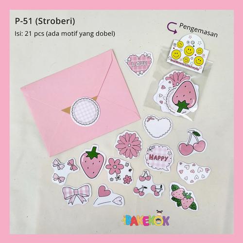 Jual Stiker Aesthetic/Flaky Sticker/Stiker Deco Aneka Varian - P-51 ...