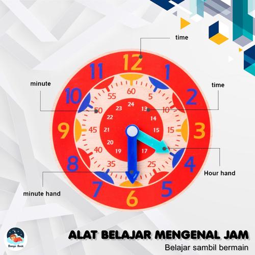 Jual Mainan belajar menghafal jam berhitung edukasi anak montessori ...