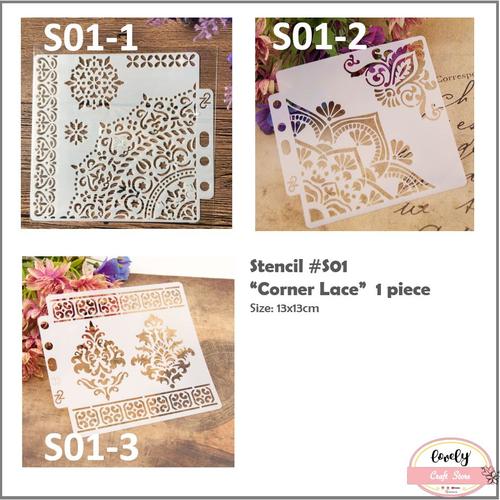 Promo plastic stencil cetakan stensil lukis, craft, kue cake, scrapbook ...