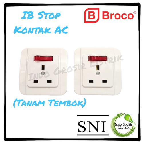 Jual IB Stop Kontak AC Broco Stop Kontak AC Cream Putih Broco Galleo ...