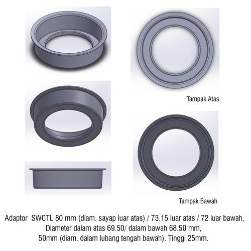 Jual Adaptor SW CTL 80mm (customised) utk lubang drain / kitchen sink ...