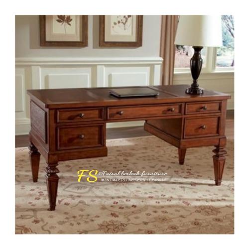 Jual meja kerja meja kantor kayu jati,meja komputer minimalis laci ...