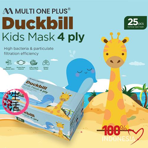 Jual Masker Multi One Plus Duckbill Kids 4ply isi 25 - MOP DB KIDS MIX ...