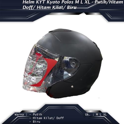 Jual Helm KYT Kyoto Polos M L XL - Putih/Hitam Doff/ Hitam Kilat/ Biru - Kota Palembang - Planet ...