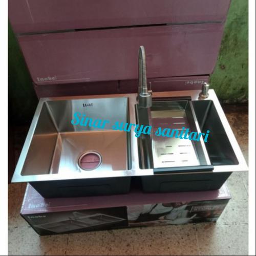 Jual Paket komplit sink inobe 8245 stainless / paket bak cuci piring ...