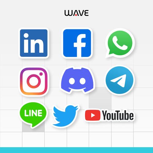 Jual Cutting Sticker Vinyl IT Social Media Waterproof - Discord Line ...