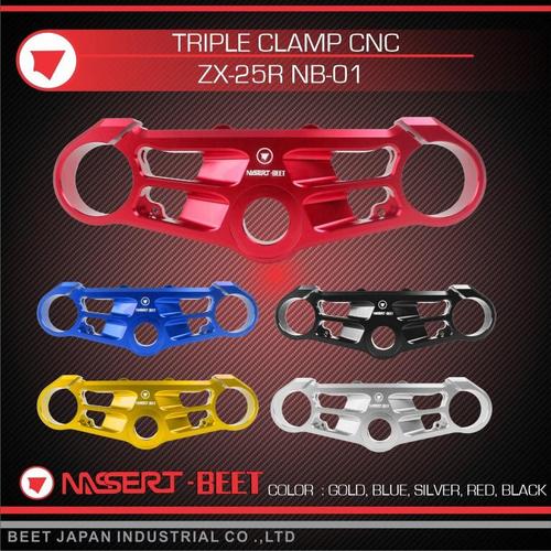 Jual NASSERT BEET TRIPLE CLAMP/SEGITIGA CNC KAWASAKI ZX25R - BLACK ...