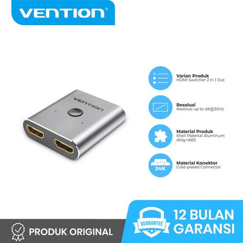 Jual Vention HDMI Switcher 1 in 2 Out Bi-directional 4K - AFU - Jakarta ...