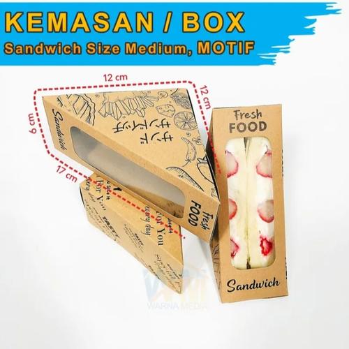 Jual sandwich box fruit sando/kemasan/sandwich segitiga/box sandwich ...