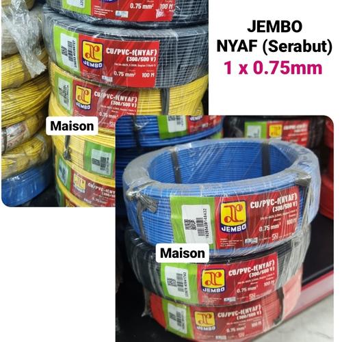 Jual JEMBO kabel serabut NYAF 1x0.75mm permeter - Jakarta Barat - MAISON MART | Tokopedia