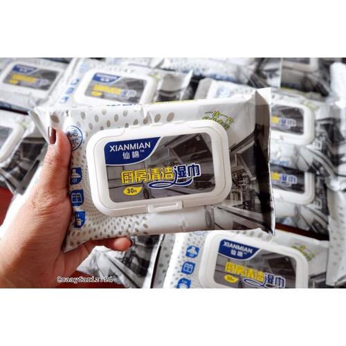Jual Tisu Basah Pembersih Minyak Dapur Isi 30 Pcs / Kain Lap Basah - 80 ...