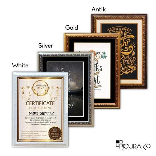 Jual Bingkai Sertifikat A4 -Ukir -Pigura - SILVER - Kota Surabaya ...