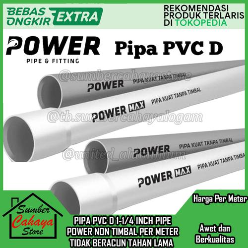 Jual PIPA PVC POWER D 1 1/4" INCH AIR PRALON PARALON AVIAN BRANDS PIPE ...