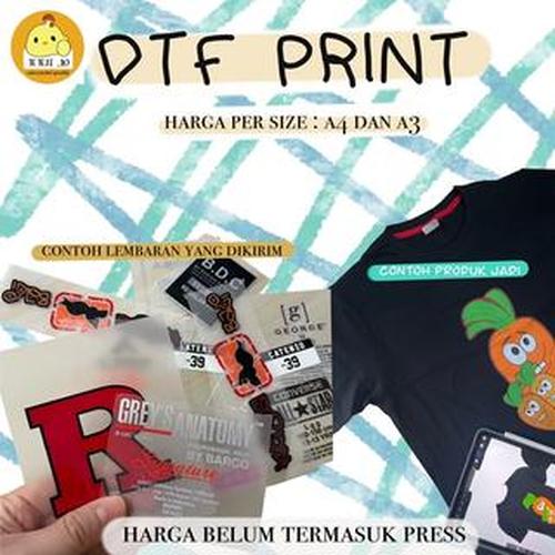 Jual DFT PRINT / Sablon DTF / Print DTF siap press - Kota Surakarta ...