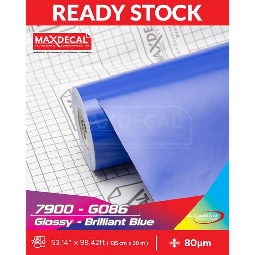 Jual [Per Meter] MAXDECAL 7900 086 BRILLIANT BLUE 135 cm Biru Muda ...