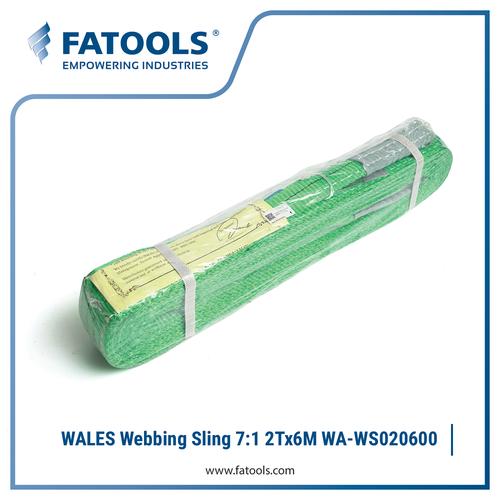 Jual WALES Lifting Webbing Sling 2T x 6M Safety Factor 7:1 WA-WS020600 ...
