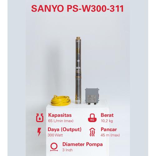Jual SANYO PSW 300-311 0,4hp + kabel 30m | submersible 300 watt - Kota ...