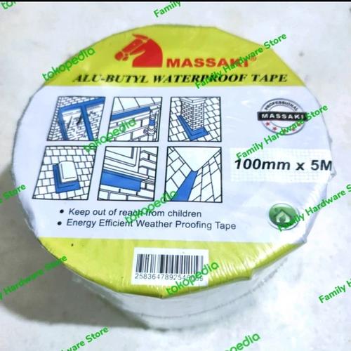 Jual lem seng, talang, lem anti bocor, tambal seng merk Massaki waterproof - 10 cm x 5 m - Kota ...
