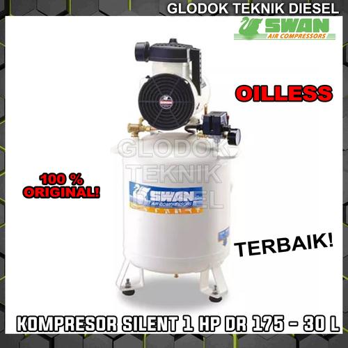 Jual SWAN Kompresor Oilless 1 HP 30 Liter Silent DR 175 30 L Oil Less ...