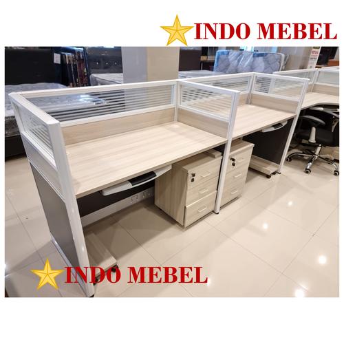 Jual Meja Tulis Kantor Partisi M2 / Workstation 2 Orang / Meja Kerja ...
