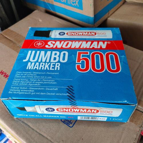 Jual spidol snowman jumbo marker 500 harga 1 dus isi 12 pcs - Jakarta ...