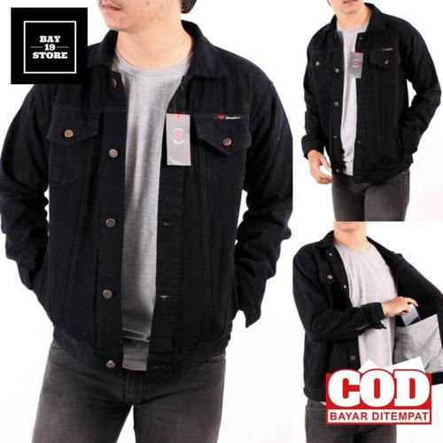 Jual JAKET JEANS PRIA HITAM JAKET DENIM PRIA HITAM JAKET PRIA TERBARU ...