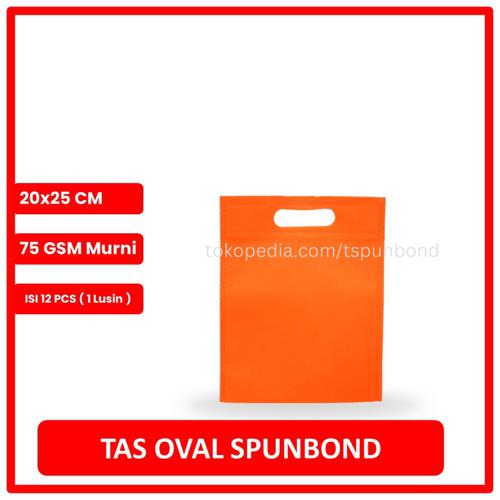 Jual Tote Bag Spunbond Oval ukuran 20x25 Satuan - Warna Orange - Jakarta Barat - Tas Spunbond ...