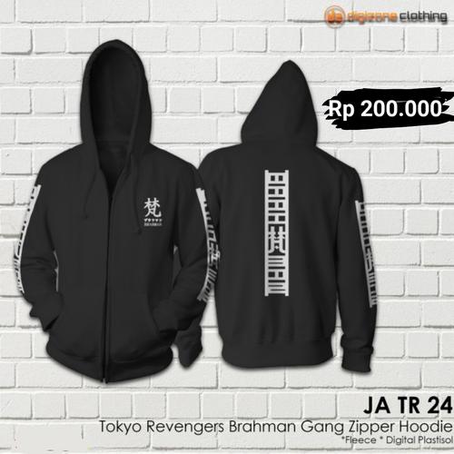 Jual Hoodie Zipper Anime TOKYO REVENGERS BRAHMAN GANG - L - Kab ...
