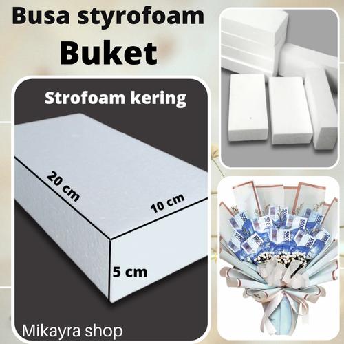 Jual STYROFOAM/BUSA KERING/BUKET/BUNGA - Putih, 20x10x5cm - Kab ...