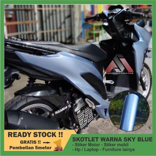 Jual Sticker Scotlite Motor Metallic Warna Sky Blue - ALAT PASANG ...