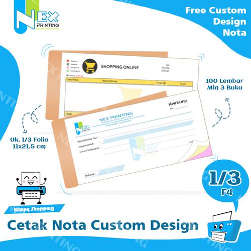 Jual Cetak Nota 1/3 Folio Custom Design Bon Satuan Laundry surat jalan ...