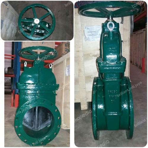 Jual Gate Valve PN16 16" inch / Gate valve flange PN 16 Cast iron DN350 ...