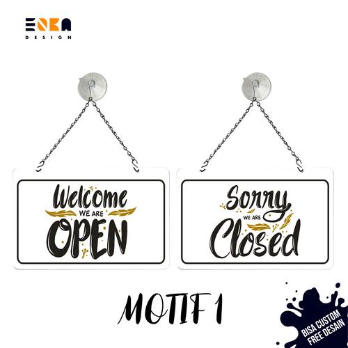 Jual Sign Board Buka Tutup Akrilik Open Closed Acrylic | Free Custom ...