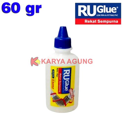 Jual Lem Pipa & Fitting PVC RuGlue 60 gr ORIGINAL Rucika 60g 60gr ASLI ...