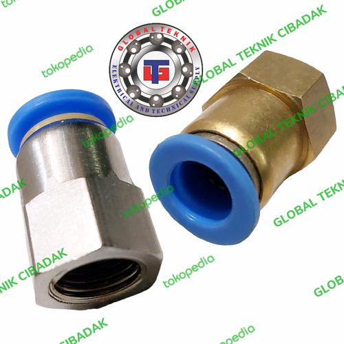 Jual BPCF 6-02 FITTING ANGIN LURUS FEMALE DRAT DALAM 1/4" KE SELANG 6 ...