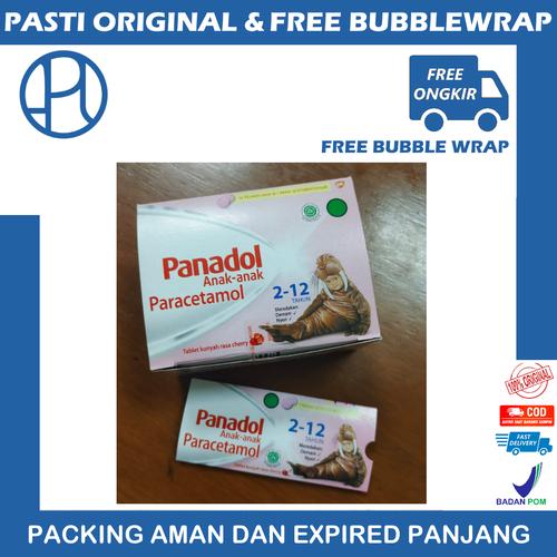 Jual PANADOL ANAK PER STRIP ISI 10 TABLET KUNYAH PARACETAMOL PANAS ...