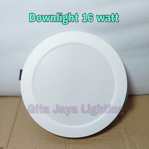 Jual Downlight 16 watt LED lampu inbow tanam plafon 220 volt - Putih ...