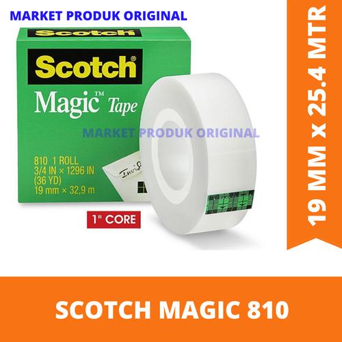 Jual 3m scotch magic tape 810 roll 3/4" x 1296"/36yrd ( 33mtr ...