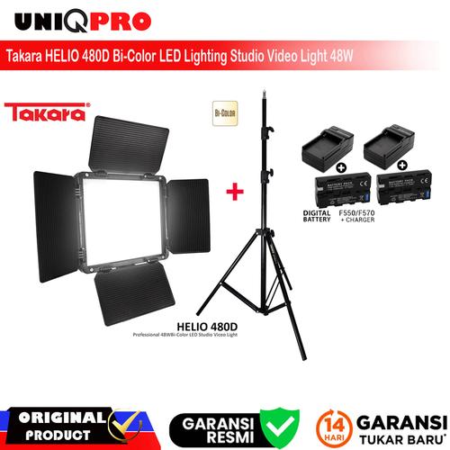 Jual Takara HELIO 480D Bi-Color LED Lighting Studio Video Light 48W ...