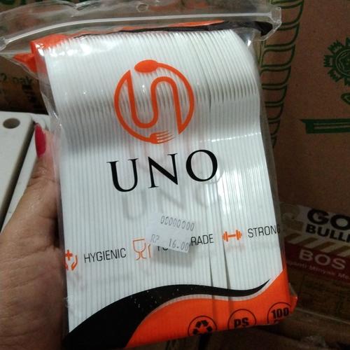 Jual sendok putih susu plastik uno isi 100pcs - Kota Bandar Lampung ...