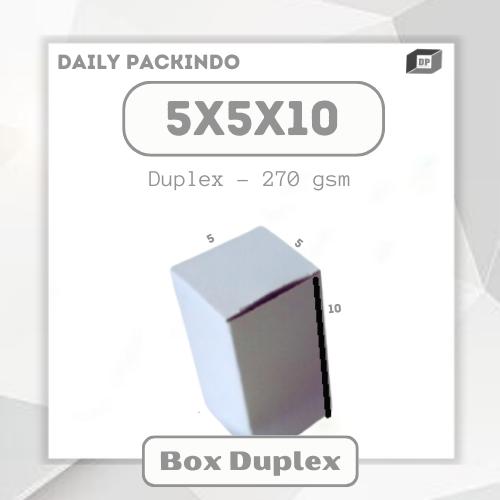 Jual Box/Dus/Packaging/Duplex Putih Abu Polos Uk 5x5x10 Cm Tebal 270 ...