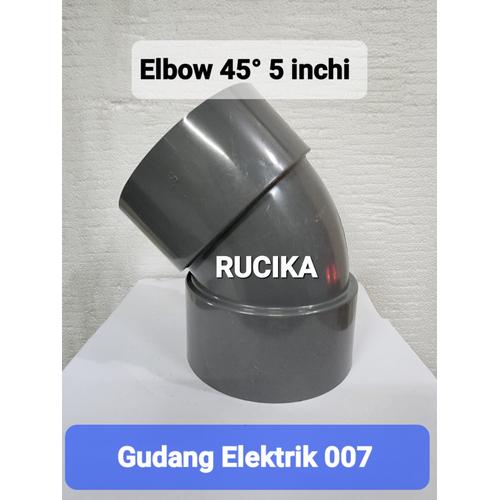 Jual KNEE D 5" 45/90 DERAJAT FITTING PIPA PVC MERK RUCIKA | ELBOW / L ...