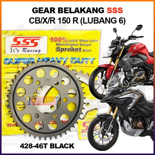 Jual GEAR BELAKANG CB150R/CBX150R/CBR150R. SSS 428-46T LUBANG 6 BLACK - Kota Semarang - Centro ...