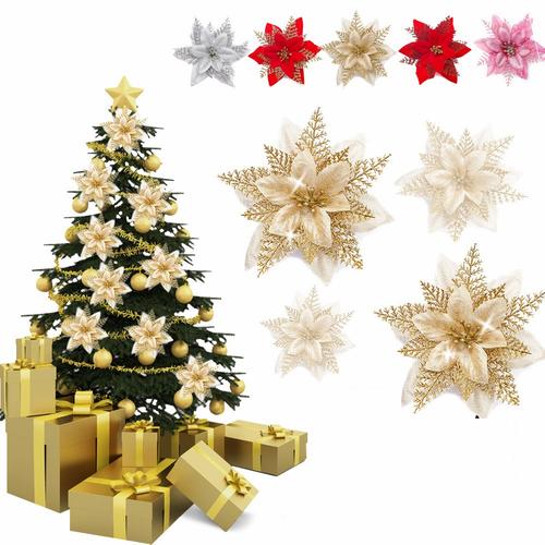 Jual Bunga Natal Merah Polos Besar Hiasan Parcel Kado Dekor Pohon Natal ...